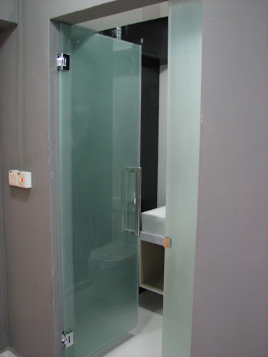 Frosted Glass Door For Common Toilet Kitchen And Bathroom